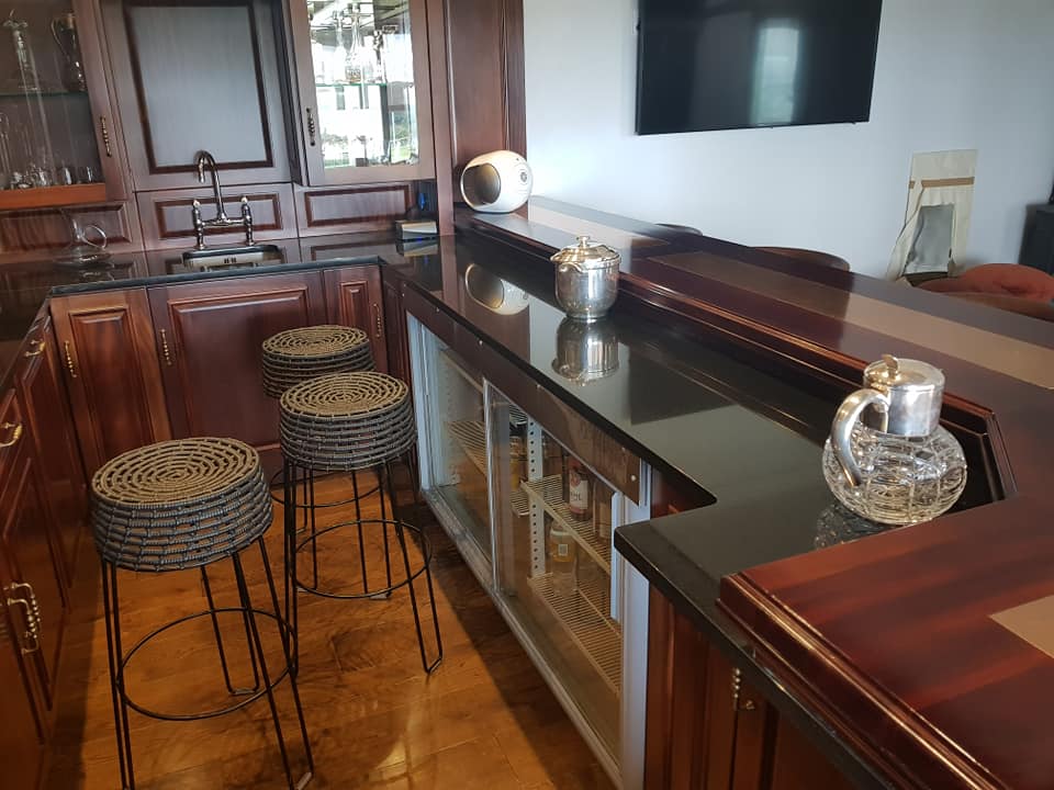 Beautiful Crafted Bar Topped With Zimbabwe Granite | Allstone Solutions ...